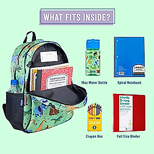 Wildkin 15-Inch Kids Backpack for Boys & Girls, Perfect for Early Elementary, Backpack for Kids Features Padded Back & Adjustable Strap, Ideal for School & Travel Backpacks (Wild Animals)