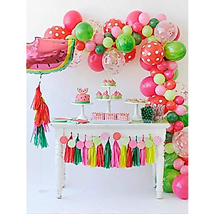 100 Pack Watermelon Party Decorations Balloon Garland & Arch Kit 100 Balloons for Wedding Baby Shower Birthday Party Backdrop