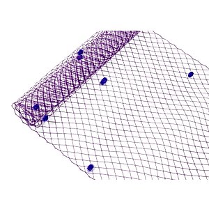 Russian Birdcage Veil Millinery Netting 10" Wide - Purple Dot - Sold by The Yard
