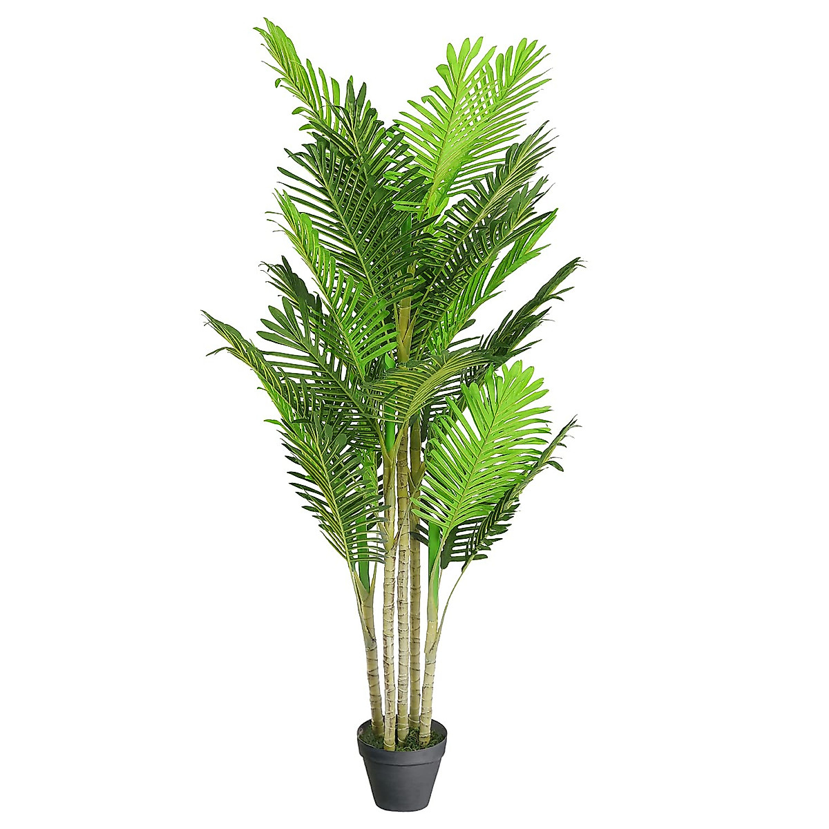 4.3 Feet Artificial Palm Plant Tree with 29 Trunks Faux Tree and Pot for Home Office Decoration…