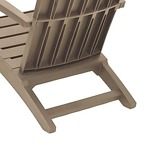Tidyard Patio Adirondack Chair Light Brown Polypropylene Outdoor Fire Pit Chair Wooden Garden Armchair for Porch Pool Lawn Deck Backyard Balcony Outdoor