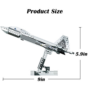 Gonli Military Building Blocks Sets 626 Pieces F22 Raptor Fighter Jet Plane Stem Building Toys for Boys Age 8-12 10015 F22 Raptors