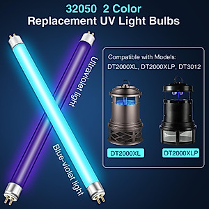 Qualirey 4 Pack 32050 6W Replacement UV Light Bulbs, T5 6W UV Fluorescent Tubes Compatible with DynaTrap DT2000XL, DT2000XLP, DT3012, 8.9" Fly Trap Light Bulb for Indoor Outdoor Mosquito Flying Insect