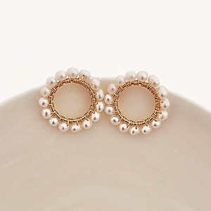 PISWENCY Freshwater Real Pearl Earrings 14K Gold Filled Stud Earrings for Women Handmade AAA Pearl Drop Dangle Earrings for Valentines Day, Gift for Her