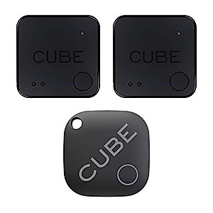 CUBE Shadow, Tracker Bundle, Key Finder Smart Bluetooth Item Tracker for Luggage, Wallet, Dogs, Kids, Cats, with app for Phone, Replaceable Battery Waterproof Tracking Device…