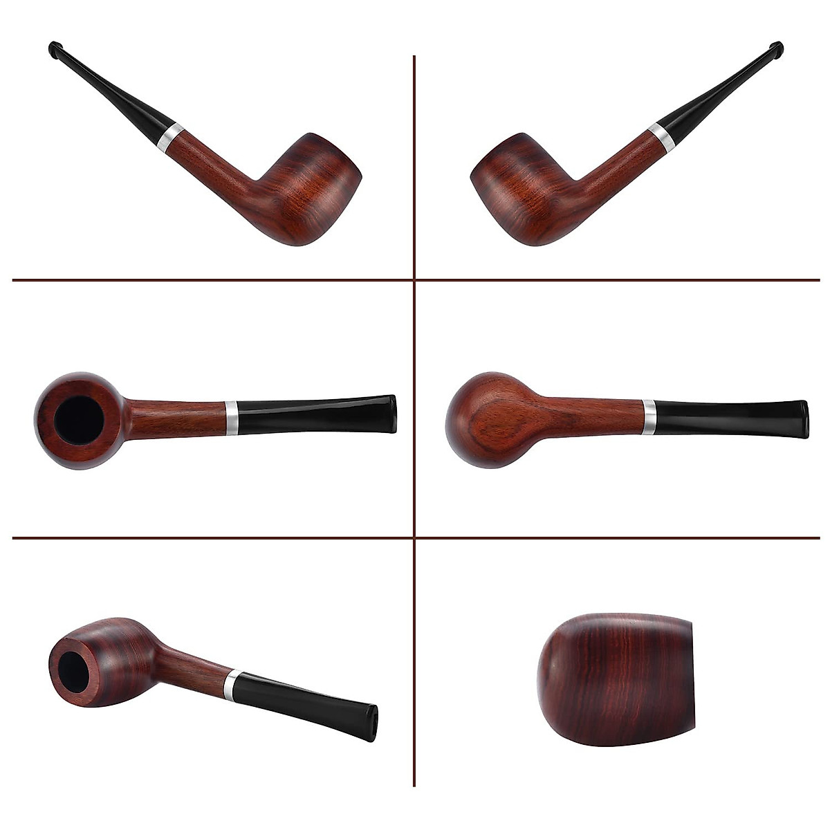 Tobacco Pipe Handmade Smoking Pipe Gift Box and Accessories including Pipe Cleaning Tool
