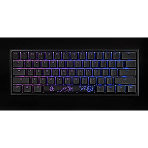 Ducky Blackout One 2 Mini RGB LED 60% Double Shot PBT Keyboard (Cherry MX Silent Red)