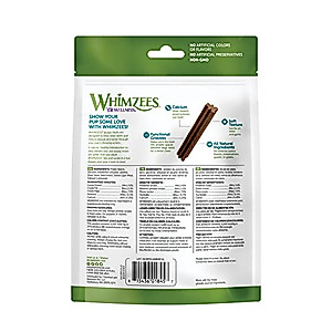 WHIMZEES by Wellness Puppy Natural Dental Chews for Dogs, Long Lasting Treats, Grain-Free, Freshens Breath, Extra Small/Small Breed, 30 count