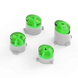 ABXY Bullet Buttons Mod Kit Levers Joystick for Xbox One S Slim Elite Controller (Clear Green)