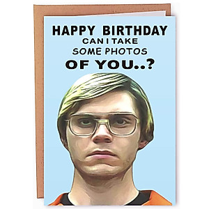 AONUOWE Dahmer Birthday Card Rude Card Humour Banter Slapstick Funny Gift Card For Boyfriend Joke Card
