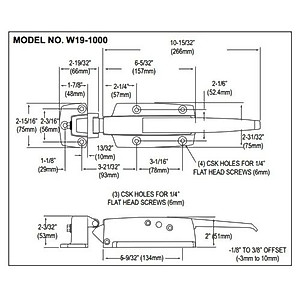 1/8 to 3/8" Offset Polished Chrome Heavy Duty Walk-in Cooler Door Safety Latch with Cylinder Lock and Strike