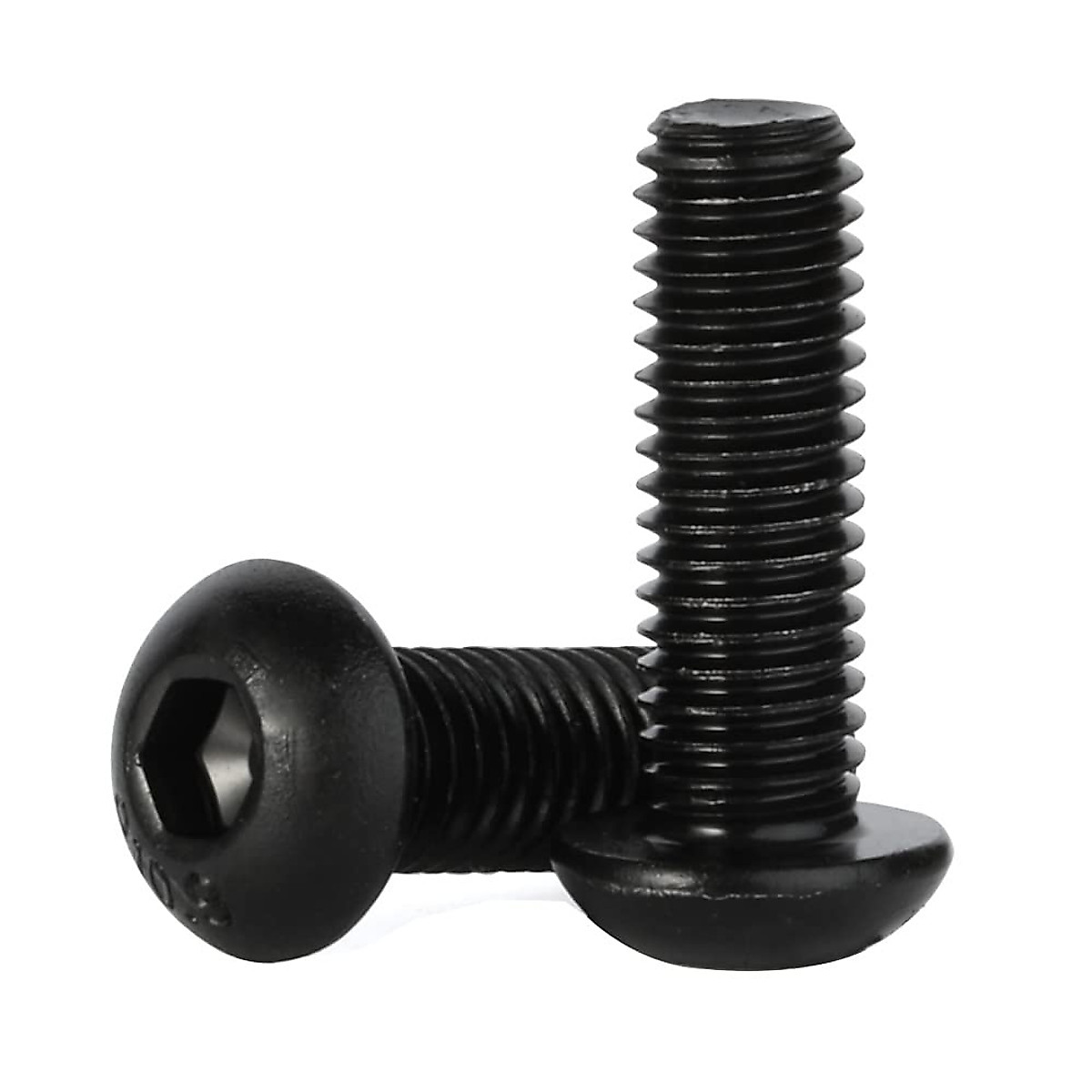 1/4-20 x 3/4" Button Head Socket Cap Screws, Allen Socket Drive, Black Oxide, Alloy Steel Class 10.9, Fully Threaded, Machine Thread, 25 PCS