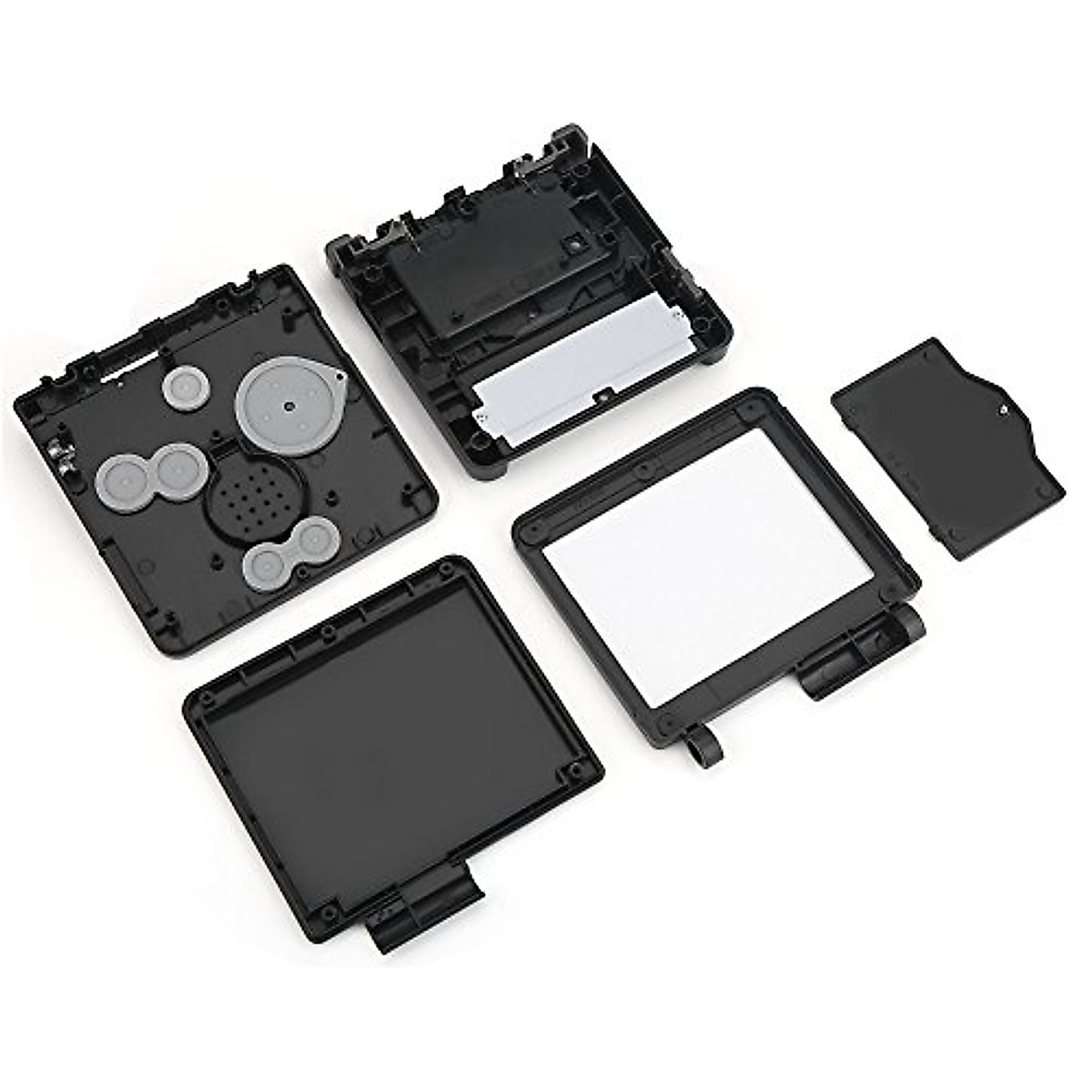 Yosoo for Game Boy Advance GBA SP Protective ABS Case Cover Repair Parts Kit (Black)