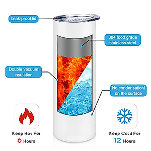 Amgkonp 25 Pack Straight Skinny Sublimation Tumbler 30oz with Straws and Lids,Stainless Steel Blank Skinny Double Wall Vacuum Insulated Tumblers Bulk,Stainless Steel Water Tumbler for DIY