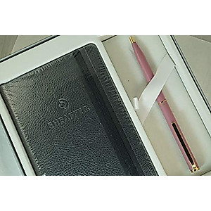 Cross Sheaffer Rare Made in The USA Signature Slim Classic Fashion Matte Rose Pink with 22KT Gold Appointment Ballpoint Pen and Matching Sheaffer Journal