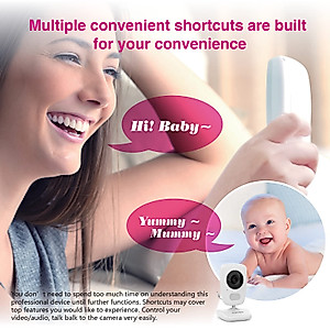 Axvue Video Baby Monitor, Slim Handheld, Non-Slip Design, 2.8" Vertical Screen Monitor & 2 Camera, Range up to 1000ft, 18 Hour Battery Life, 2-Way Talk, Night Vision, Temperature Monitor, No WiFi.