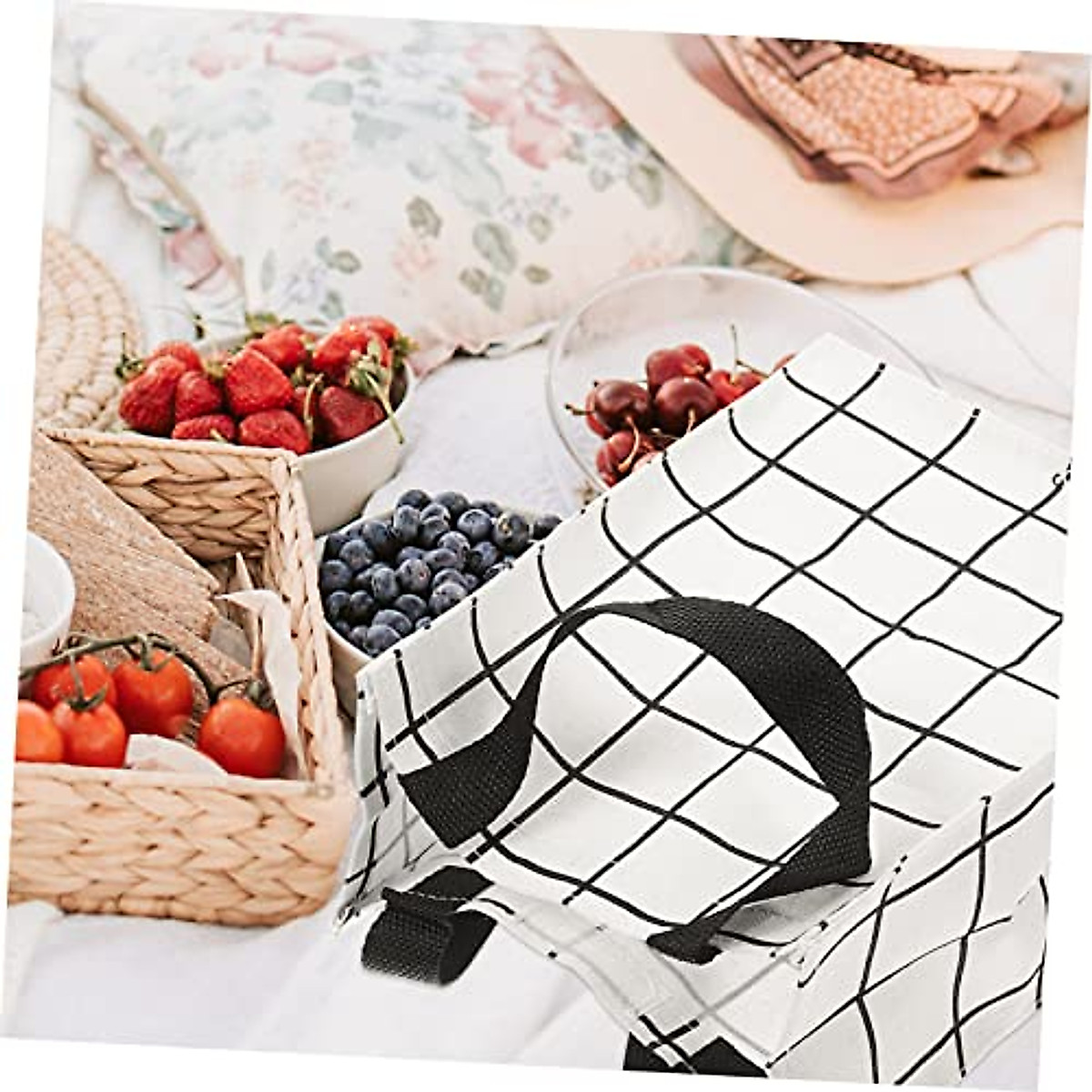 OKUMEYR Waterproof Lunch Box Bag Lunch Tote Bag Picnic Bag Thermal Lunch Bags Wear-resist Lunch Bag Thermal Lunch Organizer Insulated Grocery Bags Eco Bag Canvas Shopping