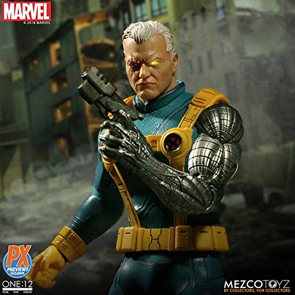 Mezco One: 12 Collective: Marvel Cable (X-Men Version) Action Figure, Multicolor