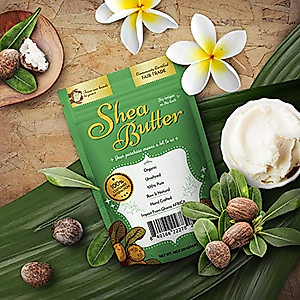 Miibox 100% Raw Unrefined Organic Shea Butter-African Grade A Ivory 1 Pound (16oz)