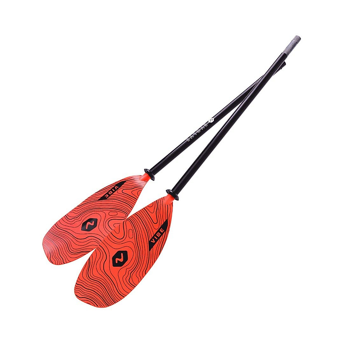 Vibe Evolve Fiberglass Kayak Paddle - Adjustable Length Canoe and Kayak Paddle - Durable Fiberglass & Reinforced Nylon Kayak Oar, Adjustable Paddle for Adults, 230-250cm, Tsunami Red