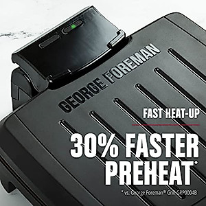 George Foreman® Contact Submersible™ Grill, NEW Dishwasher Safe, Wash the Entire Grill, Easy-to-Clean Nonstick, Black/Bronze