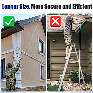 M MINGLE Pressure Washer Extension Wand - 120" Upgrade Power Washer Lance - Pressure Washer Accessories with 5 Nozzle Tips - 30°/90°/120° Curved Rod, 1/4" Quick Connect