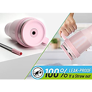 Zenbo 40 oz Tumbler With Handle, Screw on Lid and Straw | Stainless Steel Insulated Mug Tumbler, Keeps Drinks Cold up to 34 Hours, Fit in Car Cup Holder, Sweat-Proof Body, Dishwasher Safe