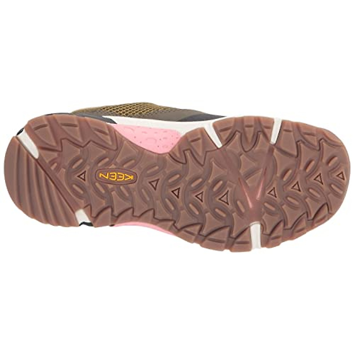 KEEN Women's Wasatch Crest Vent Breathable Hiking Sneakers, Olive Drab/Pink Icing, 7