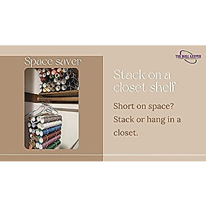 The Roll Keeper, Vinyl Roll Holder and Craft Room Organizer, Hanging Adjustable Rack, Diamond Painting Accessories,Closet, Door and Wall Mount, Holds 36 Roll (White Elastic)