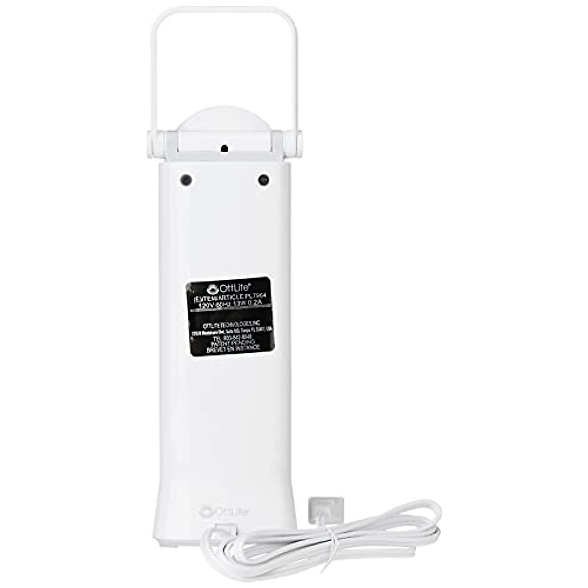 OttLite Folding Task Lamp, White – Multi-Position Shade, Fold-Up Design, Portable Handle, Low Heat & Low Glare Illumination, Fits on Desks & Workstations