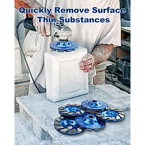 AOKLIT Diamond Concrete Grinding Wheel 4 1/2 inch, 12-Segment Concrete Grinding Wheel Disc for Angle Grinder Polishing and Cleaning Stone Concrete Surface, Stones, Cement, Marble