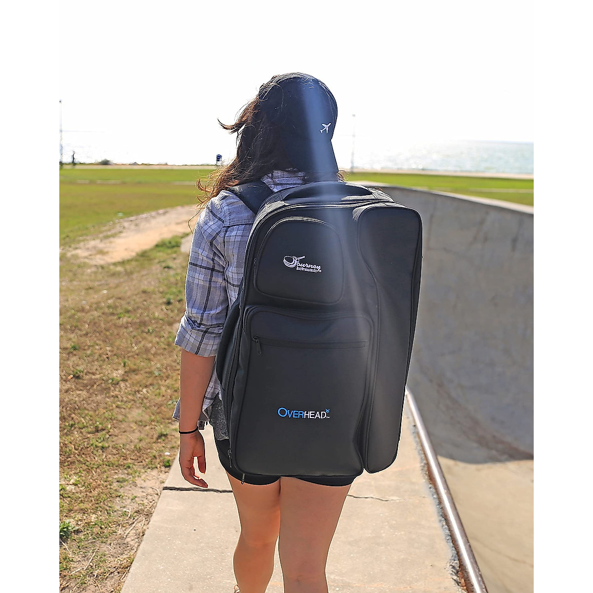 Journey Instruments Travel Guitar Gig Bag Backpack – BG003C Traveling Guitar Road Trip Premium Gig Bag – Premium 1680 Denier case HDPE foam padding Guitar Case – Fits All In One Guitar Case