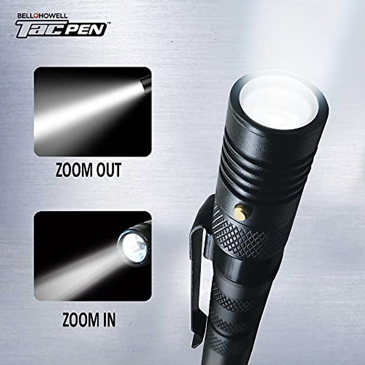 Bell+Howell Tac Pen Multitool - Aluminum – Outdoor and Indoor Tactical Gear – Glass Breaker +LED Flashlight +Screwdriver + Bottle Opener – As Seen On TV