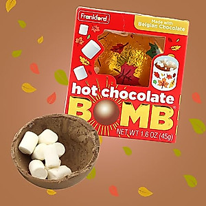 Limited Edition Hot Chocolate Melting Balls, Original and Caramel Apple Flavored Fall Treats, Mini Marshmallows Included, Seasonal Drink Mix, 1.6 Ounces (Pack of 4) (Original and Caramel Apple)