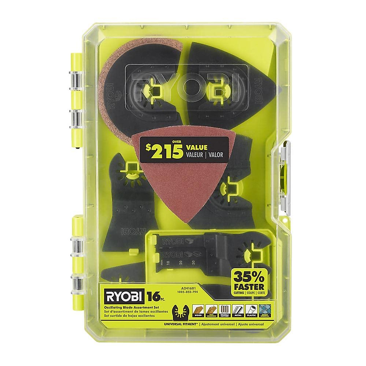 ONE+ 18-Volt Cordless Multi-Tool with 16-Piece Oscillating Multi-Tool Blade Accessory Set - P343 + A241601 (Bulk Packaged)