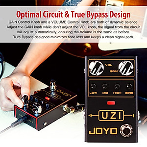 JOYO Distortion Pedal R Series Heavy Metal Dist Between American and British for Electric Guitar Effect (UZI R-03)