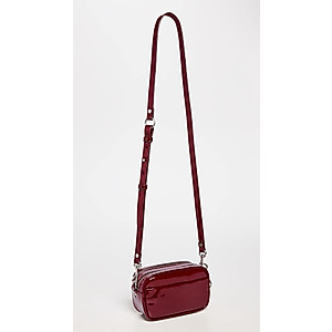 Tory Burch Women's Perry Bombe Patent Mini Bag, Royal Burgundy, Red, One Size