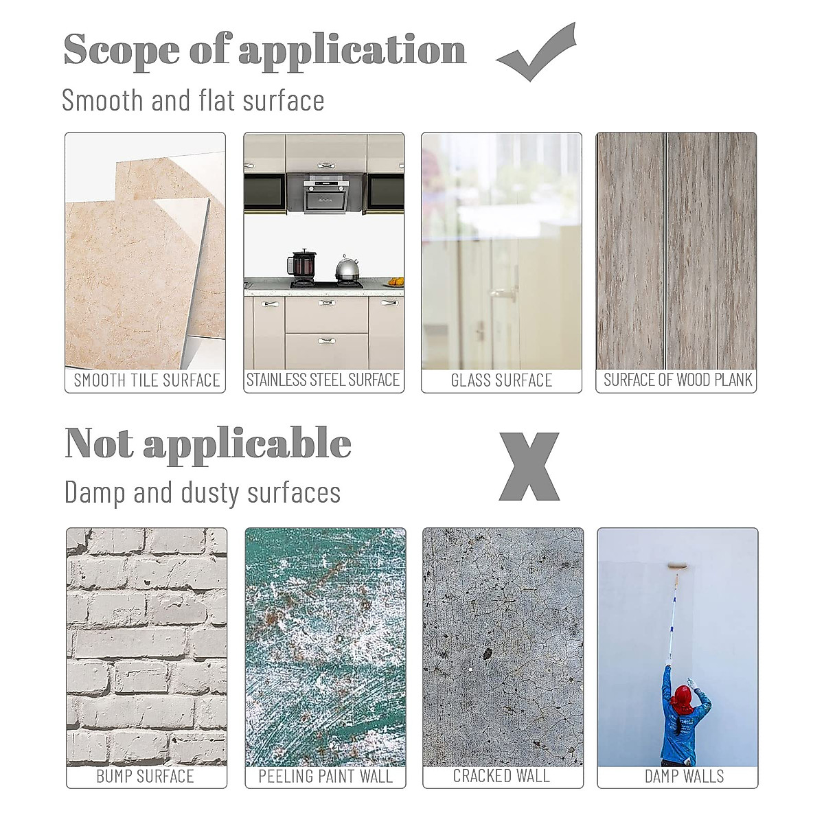 Oil Proof Kitchen Backsplash Wallpaper 15.7x196.8in/0.4x5m, Aluminum Foil Contact Paper, Peel and Stick Backsplash for Countertop, Kitchen Wall Sticker for Shelf (Silver)