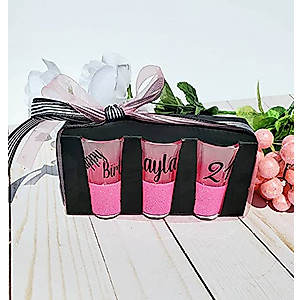 Birthday Shot Glass, Glitter base shot glass, Happy Birthday glass, Party Shot glass, Novelty Shot Glasses