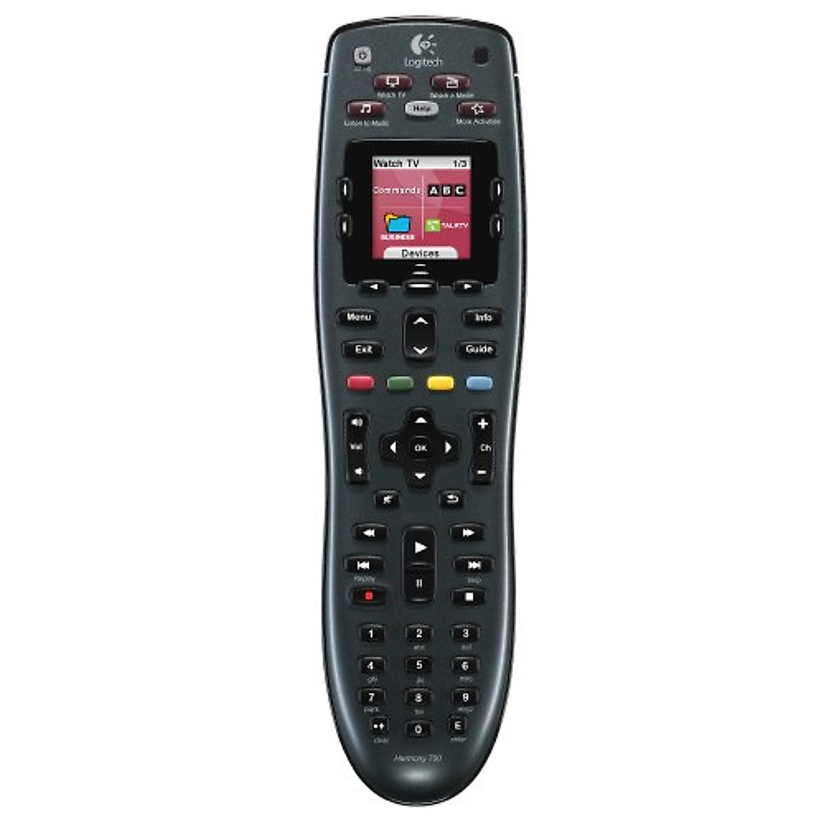 Logitech Harmony 700 Rechargeable Remote with Color Screen (Black)