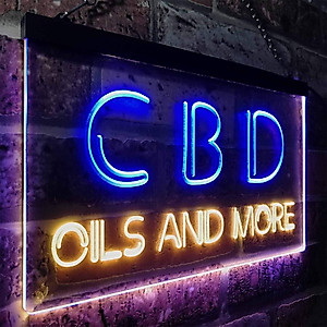 ADVPRO CBD Open Wall Décor Dual Color LED Neon Sign Blue & Yellow 16 x 12 Inches st6s43-i1091-by