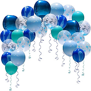 Cheerland Ocean Theme Under the Sea Balloon Garland for Blue Birthday Party Decorations Blue Beach Summer Party Balloons Arch Kid's Bday Baby Bridal Shower Grdaution Party Supplies