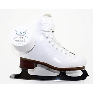 CRS Cross Figure Skate Tape (Combo 1 roll 1.5 inch & 1 roll 3/4 inch) - Longer 65 foot roll to protect leather figure skating boots without polish & keep laces tightened.