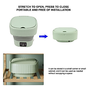 Portable Washing Machine, Mini Foldable Small Washer for Baby Clothes, Underwear, 6L Large Capacity, Suitable for Apartment, Laundry, Camping, RV, Travel(100‑240v)