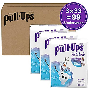 Pull-Ups New Leaf Boys' Disney Frozen Potty Training Pants, 4T-5T (38-50 lbs), 99 Ct (3 packs of 33), Packaging May Vary