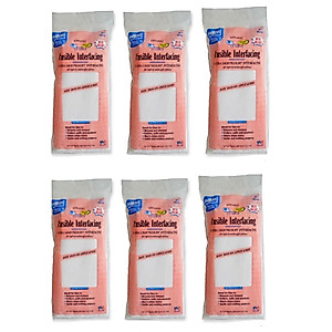 Pellon PLF36 Ultra Lightweight Fusible Interfacing, White, 15" x 3 Yards (6 pack)
