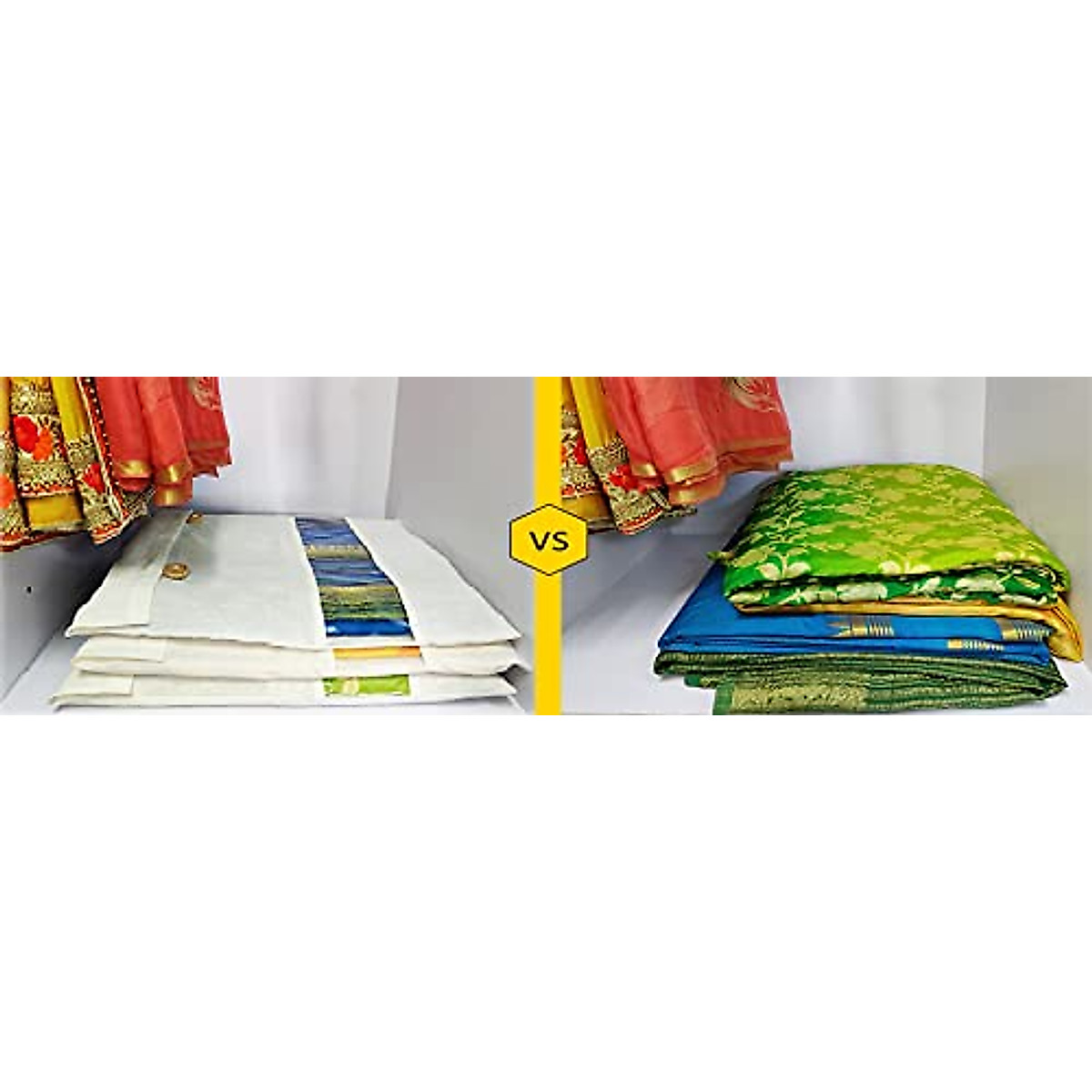 Clarkia Reusable Cotton Saree Cover Set of 12 with see through window big size for Storage, Wardrobe Organizer bags saree bags cotton (16x14 inch, Beige)