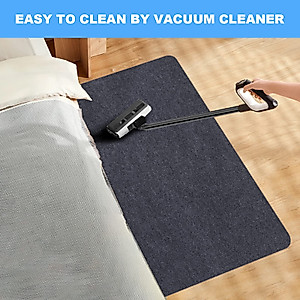 JOENIE Office Chair Mat for Hardwood & Tile Floor, 47"x35" Computer Desk Chair Floor Mat, Easy Glide Low-Pile Rug, Large Anti-Slip Multi-Purpose Floor Protector for Work, Home, Gaming (Dark Gray)