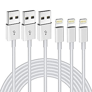 iPhone Charger 3Pack 6FT MFi Certified Lightning Cable Fast Charging Cords Apple Charger Compatible with iPhone 14 13 12 11 XS XR X Pro Max Mini 8 7 6S 6 Plus 5S SE iPad iPod AirPods