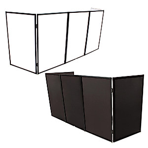 Prox XF-5X3048B 5 Panel Black Frame DJ Facade W-Stainless Quick Release 180 Deg. Hinges